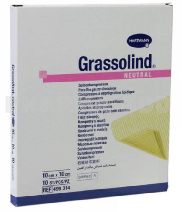 Grassolind Compressa Pomada - 10x10cm (x10 unidades) | Farmacentral